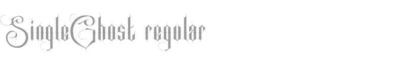Single Ghost Font | wfonts.com - download free