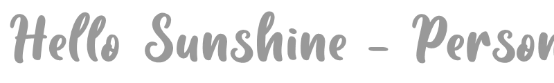 Hello Sunshine Font | wfonts.com - download free