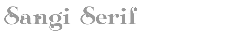 Sangi Serif Font | wfonts.com - download free
