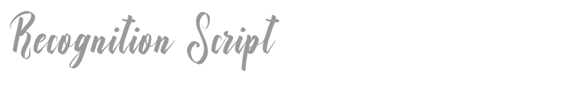 Recognition Script Font | wfonts.com - download free