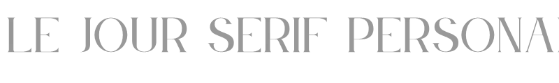Le Jour Serif Font | wfonts.com - download free