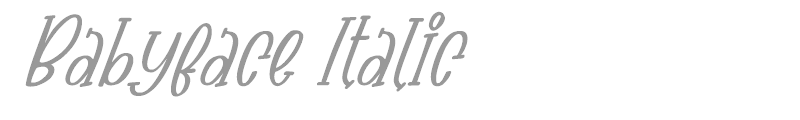 Babyface Font | wfonts.com - download free