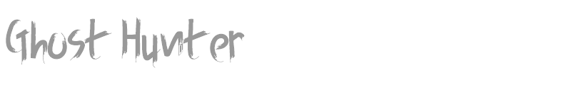 Ghost Hunter Font | wfonts.com - download free