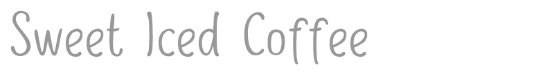 Sweet Iced Coffee Font | wfonts.com - download free