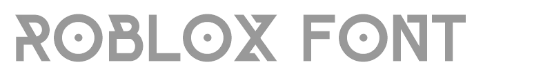 Roblox Font | wfonts.com - download free