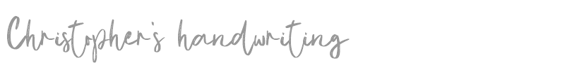 Christopher's Handwriting Font | wfonts.com - download free