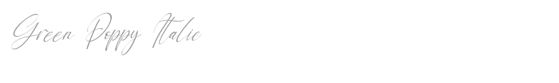 Green Poppy Font | wfonts.com - download free