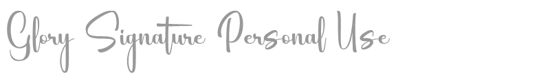Glory Signature Font | wfonts.com - download free