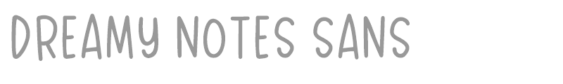 Dreamy Notes Sans Font | wfonts.com - download free
