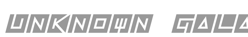 Unknown Galaxy Font | wfonts.com - download free
