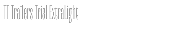 TT Trailers Font | wfonts.com - download free