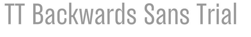 TT Backwards Sans Font | wfonts.com - download free