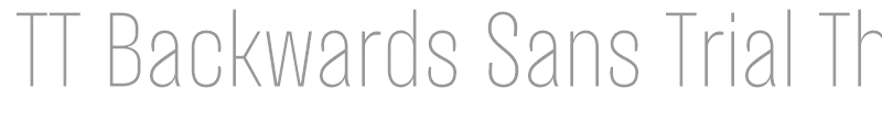 TT Backwards Sans Font | wfonts.com - download free