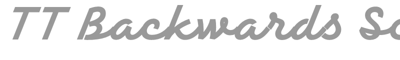 TT Backwards Sans Font | wfonts.com - download free