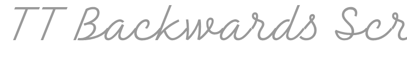 TT Backwards Script Font | wfonts.com - download free