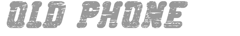 Old Phone Font | wfonts.com - download free