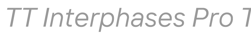 TT Interphases Pro Font | wfonts.com - download free