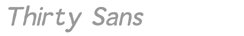 Thirty Sans Font | wfonts.com - download free