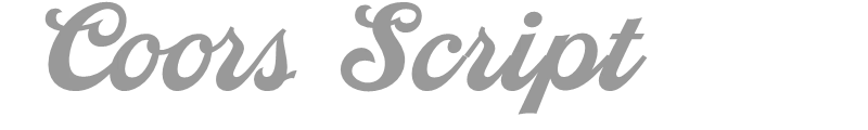 Coors Script Font | wfonts.com - download free