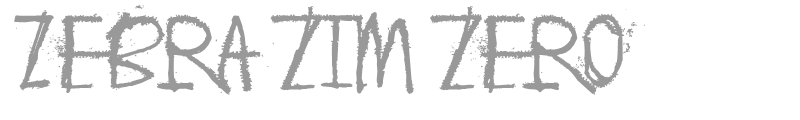 Zebra zim zero Font | wfonts.com - download free