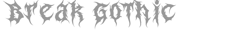 Break Gothic Font | wfonts.com - download free