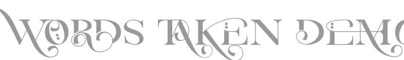 Words Taken Font | wfonts.com - download free
