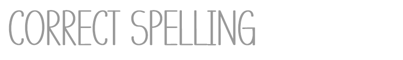 Correct Spelling Font | wfonts.com - download free