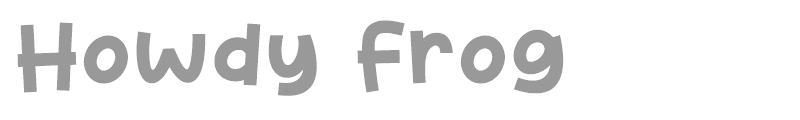 Howdy Frog Font | wfonts.com - download free