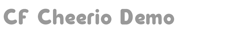 CF Cheerio Font | wfonts.com - download free