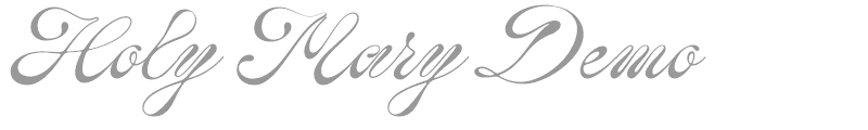 Holy Mary Font | wfonts.com - download free